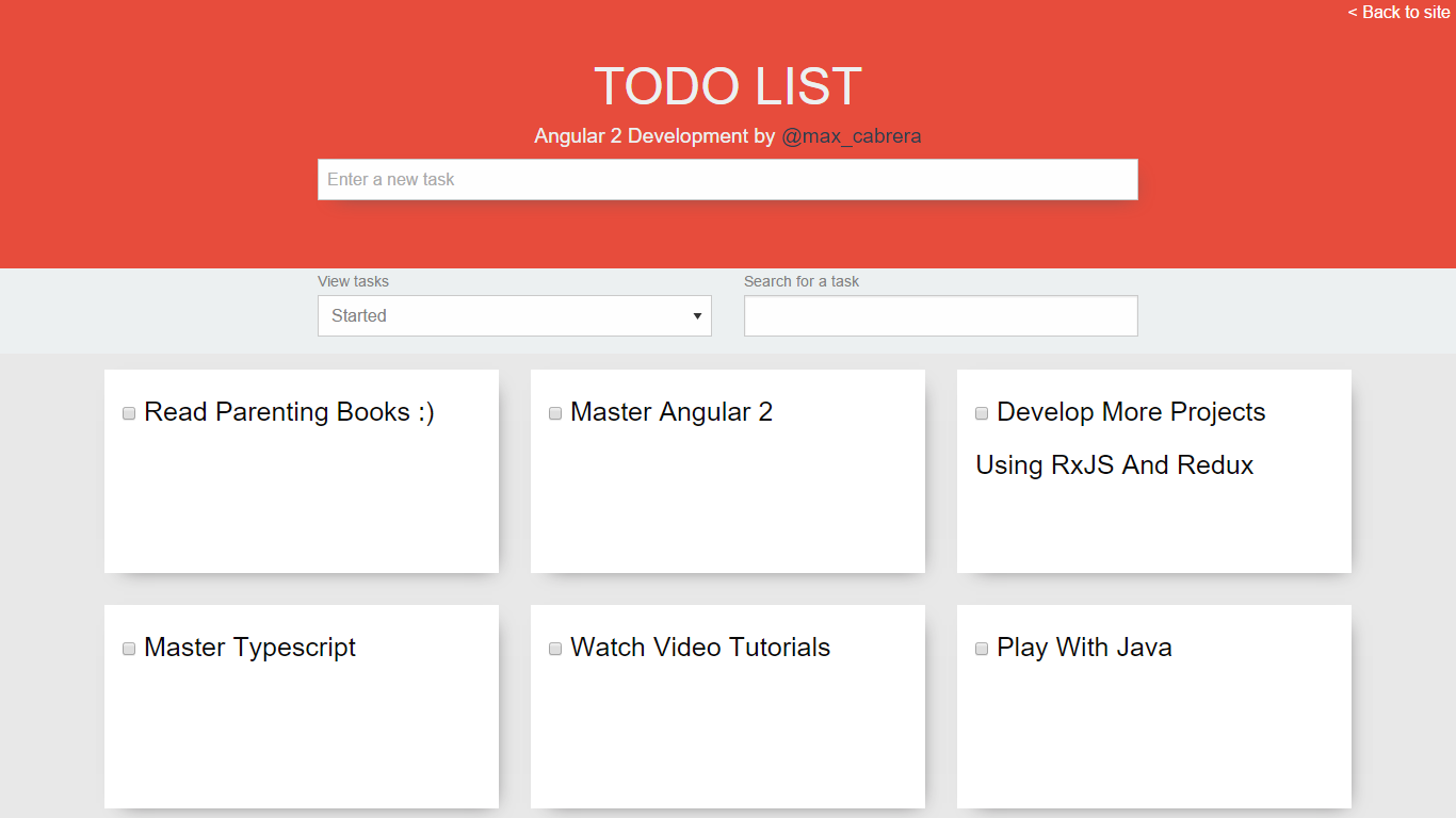 Simple Todo List Angular Expo